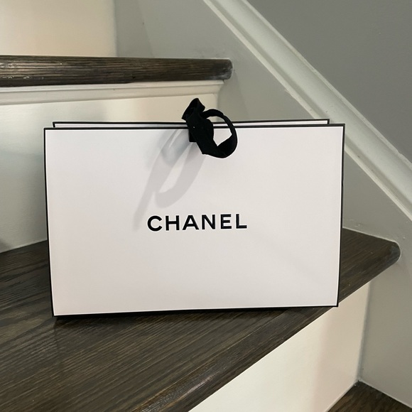 CHANEL | Other | Chanel White Black Gift Bag Box | Poshmark